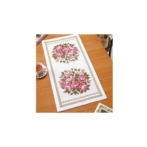 <出来上がり寸法>約縦80cm×横40cm<キット内容>２５番ししゅう糸（綿１００％）No.３０００布（ジャバクロス中目）〈6〉白（綿１００％）クロス針カラー図案付説明書<打込目数>9カウント／1インチ・...