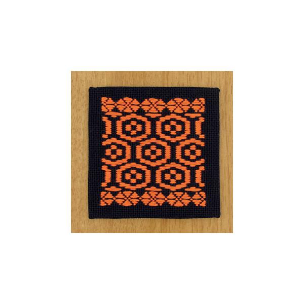 <出来上がり寸法>約縦10cm×横10cm<キット内容>オリムパスこぎん糸オリムパスNo.１１００布 コングレス（黒）こぎん針図案付説明書<目数>18カウント／1インチ・約70目／10cm<重量&g...