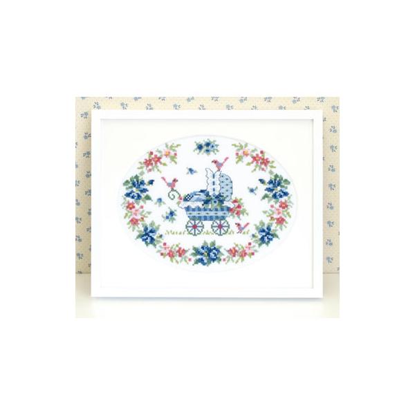 <出来上がり寸法>額外径：約縦25.9cmx32cm、額内径：約縦23.4cmx29.5cmマット紙内径：約19cmx25cm<デザイン>オノエ・メグミ<キット内容>25番ししゅう糸（綿100%）No.8...