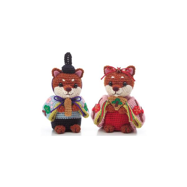 <デザイン>福村弘美<出来上がり寸法>男雛：約 高さ15cm×幅9cm女雛：約 高さ12cm×幅11cm<キット内容>ツリーハウスフォレスト/茶（105）ミルキーキッズ/水色（54）、黄緑（55）、ピンク...