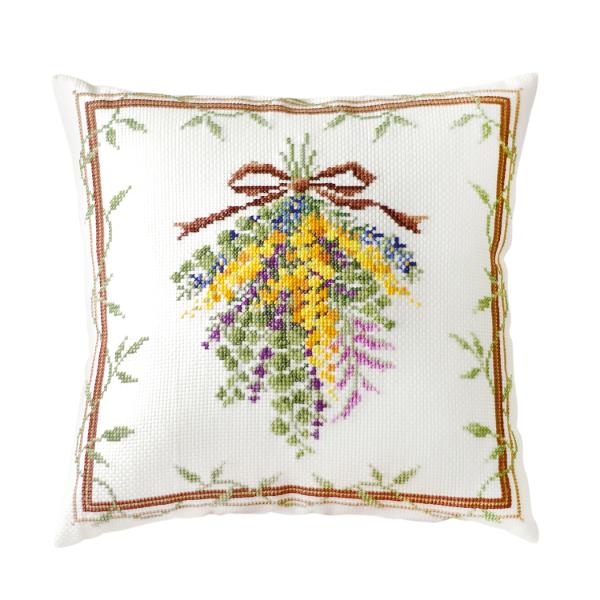 やわらかな黄色の花が可愛らしいミモザをモチーフにしたオノエ・メグミファン待望の新作キットです。お部屋が華やぐインテリアアイテムとして、クッションだけでなく、フレームに入れて飾ってもお楽しみいただけます。＜デザイン＞オノエ・メグミ＜出来上がり...