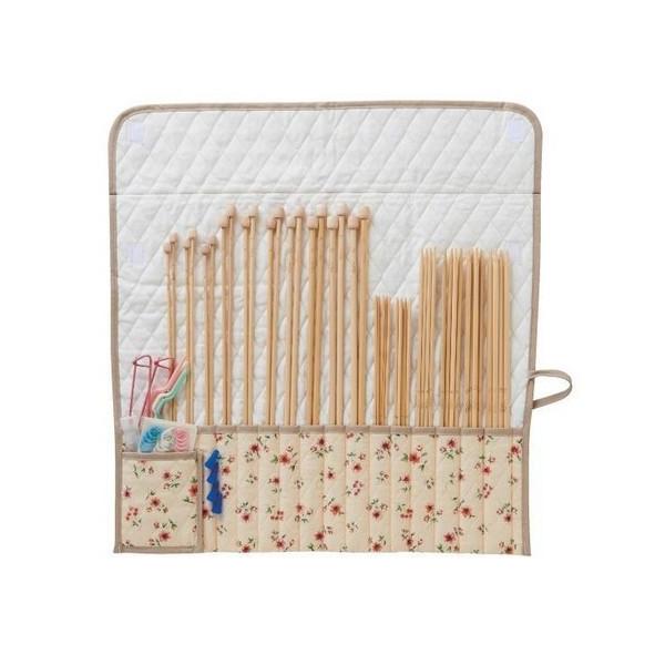 ★こだわりポイント★・竹製棒針「匠」のよく使われる号数と便利なあみもの用品のセット。・キルティングケース入りなので、すっきり収納できて持ち運びに便利。★セット内容★「匠」2本針（3・4・5・6・7・8・10・12・13・15号）／4本針（6...