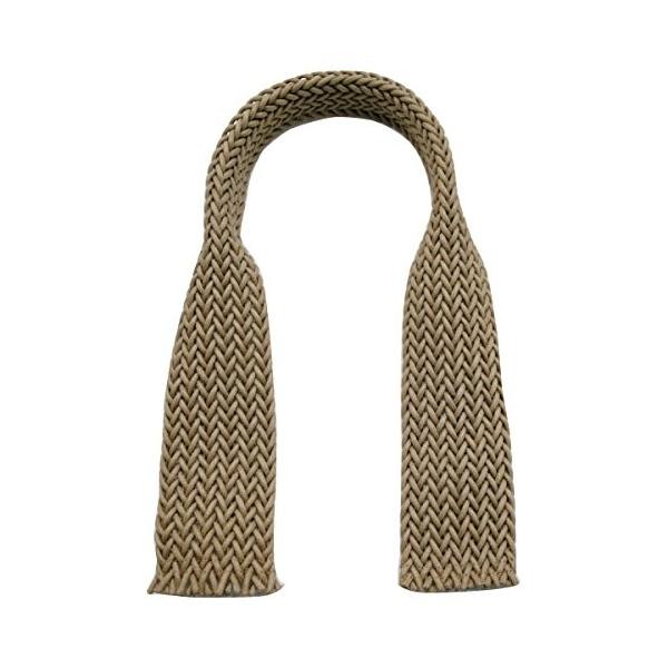 ・サイズ：長さ:約50cm　中心部分:巾約2.5cm　取付部分:巾約4cm ・素材：綿100%・手さげ・ショルダータイプ50cm・2本入り綿のワックスコードをメッシュ編みにして持ち手にしました。