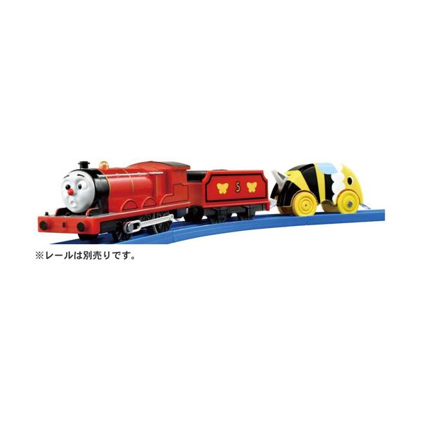 プラレール トーマス TS-14 プラレールジェームスとみつばちおいかけっこ 【きかんしゃトーマス 車両単品(編成車両) 機関車 電車本体 タカラトミー】きかんしゃトーマスのおはなしに登場する「あかはなのジェームス」がプラレールに3両編成で...