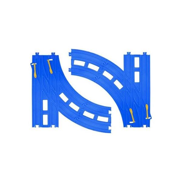 プラレール R-28 複線ターンアウトレール(L・R各1セット入) 【レール部品 ポイント切り替えパーツ 線路 電車 鉄道玩具 タカラトミー】プラレールに使用できるレールパーツです。複線レイアウトで使えるターンアウトレールです。レバーで走る...