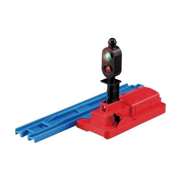 プラレール J-10 信号機 (LED仕様) 【情景部品 電車 鉄道玩具 タカラトミー】定番の信号機がLED仕様になってリニューアル。レバー操作で車両を、停止・発進させることができるストップレールと連動した信号機です。橋脚対応で、高架レイア...