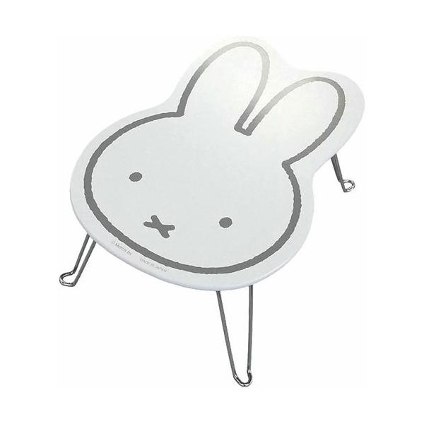 ミッフィー miffy 折りたたみ式 木製ダイカットミニテーブル (ミッフィー顔型) 【日本製 白 ホワイト 机 DB4801M うさぎ ウサギ ディックブルーナ】ミッフィーの顔型ミニテーブルです♪折り脚式なのでコンパクトに収納でき、アウト...