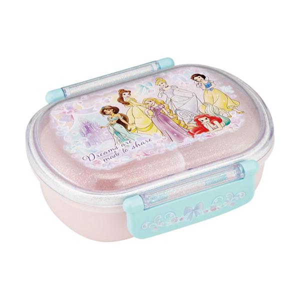 ディズニープリンセス 25 抗菌 ふわっとフタ タイトランチボックス 360ml お弁当箱 QAF2BAAG 【ラプンツェル アリエル シンデレラ 食洗機対応 小判型】キッチン用品で国内大手のスケーター株式会社の商品です!ふわっと盛り付けが...