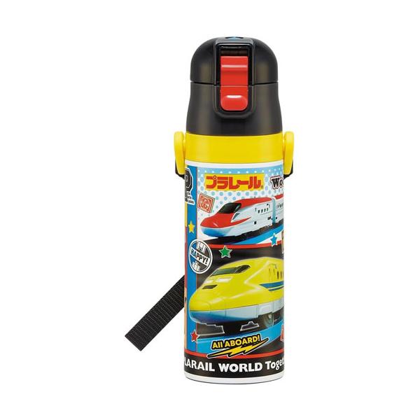プラレール (26 電車 新幹線) 水筒 ロック付きワンプッシュダイレクトステンレスボトル 470ml SDC4 【ショルダーストラップ付き保冷ダイレクトボトル グッズ】キッチン用品で国内大手のスケーター株式会社の商品です!ネームプレート付...