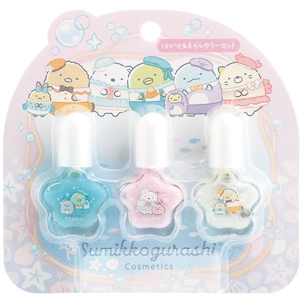 すみっコぐらし はがせるネイルカラーセット (ぺんぎんラグーン(A)) FE43301 【ネイルアート 爪 コスメ お化粧遊び 大人用 子供用 キッズ すみっこぐらし 雑貨 グッズ】ついついおでかけしたくなる♪はがせるネイルカラーセットがで...