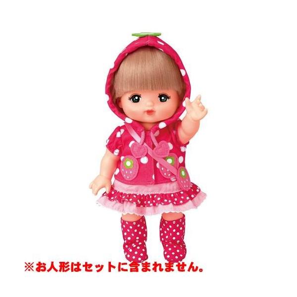 メルちゃん きせかえセット いちごパーカー 【着せ替え人形用洋服 おにんぎょう用 抱き人形用 水玉パーカー イチゴ 苺 めるちゃん パイロットインキ】いちごがいっぱい付いた水玉のパーカーができたよ！メルちゃんにフードをかぶせるとメルちゃんが...