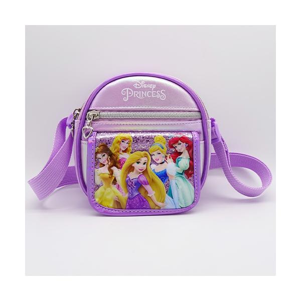 ディズニープリンセス おにぎりショルダーバッグ (仲良く5プリ) 【パープル ショルダーポーチ バッグ キッズ ラプンツェル シンデレラ アリエル オーロラ】ディズニープリンセス(ラプンツェル シンデレラ アリエル オーロラ姫 ベル)のおに...