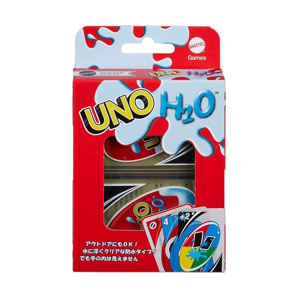 ウノ UNO H2O 【HMM00 レッド 防水タイプ プラスチック製 カードゲーム パーティーゲーム マテル】アウトドアにもOK！水に浮くクリアな防水タイプのUNO！でも手の内は見えません。透明プラスチックなので、水中でも遊べる!　同じく...