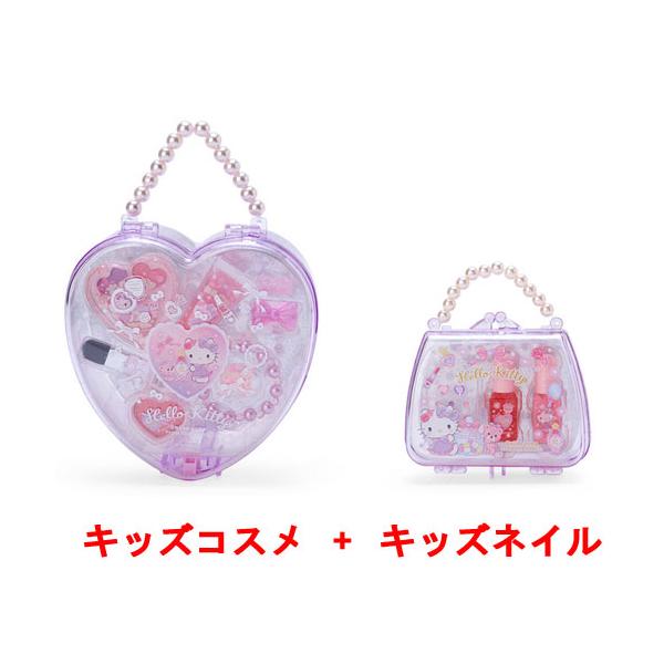 サンリオ ハローキティ キッズ コスメセット + キッズ ネイルセット  【子供用コスメ お化粧遊び メイクセット アイシャドウ チーク リップ  ネイルアート】★株式会社サンリオ 社製・サンリオ オリジナルの公式グッズ★サンリオの正規卸ル...