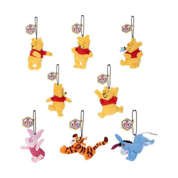 [1BOX=8個入り] ディズニーキャラクター プーさん100周年 ミステリーボックス ぬいぐるみミニマスコット 【人形 本体 グッズ プレゼント ギフト 玩具】未開封 ミステリーボックス×8個=1BOX のセット販売です。「くまのプーさん...