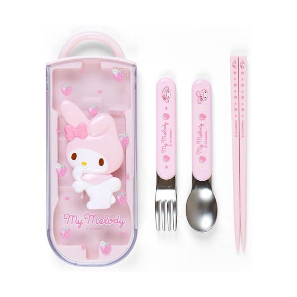 サンリオ レリーフ付きランチトリオセット マイメロディ (箸 フォーク スプーン ケース お名前シール付属) 013846 【抗菌 おはし 給食 グッズ 雑貨】★株式会社サンリオ 社製・サンリオ オリジナルの公式グッズ★サンリオの正規卸ルー...