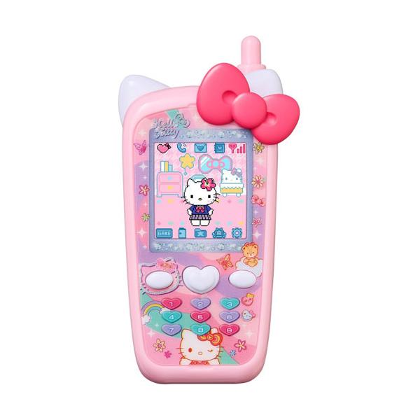ずっと×2なかよしケータイ サンリオキャラクターズ HELLO KITTY Ver. (ハローキティ) 【携帯電話型 お世話 ゲーム 電話 アプリ 本体 プレゼント 玩具】総勢70のサンリオキャラクターズが登場するガラケーモチーフの液晶アイ...