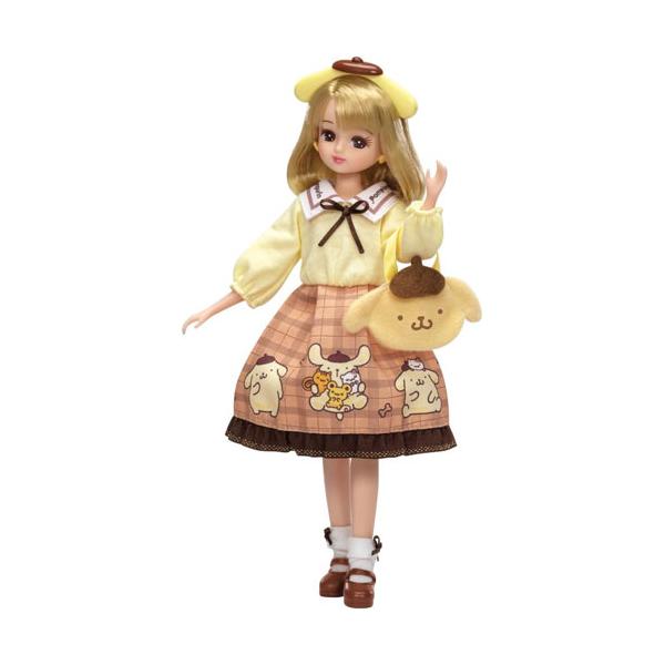 リカちゃん ドール ポムポムプリンだいすき リカちゃん 【サンリオ 着せ替え人形 きせかえ人形本体 バッグ カチューシャ 靴 玩具】ポムポムプリンとリカちゃんの初のコラボドール商品!ポムポムプリンのロゴ入りの襟がかわいいクリームイエローのト...