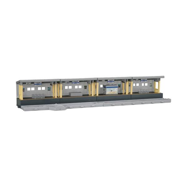 プラレール 対向式ホームキット 【駅 線路 情景 電車 列車 鉄道玩具 誕生日 プレゼント 玩具 おもちゃ】つなげると直線２本分の対向式ホームと、リアル直線レール、ストップレール（リアルレール仕様）付きキットです。本商品を複数組み合わせて長...