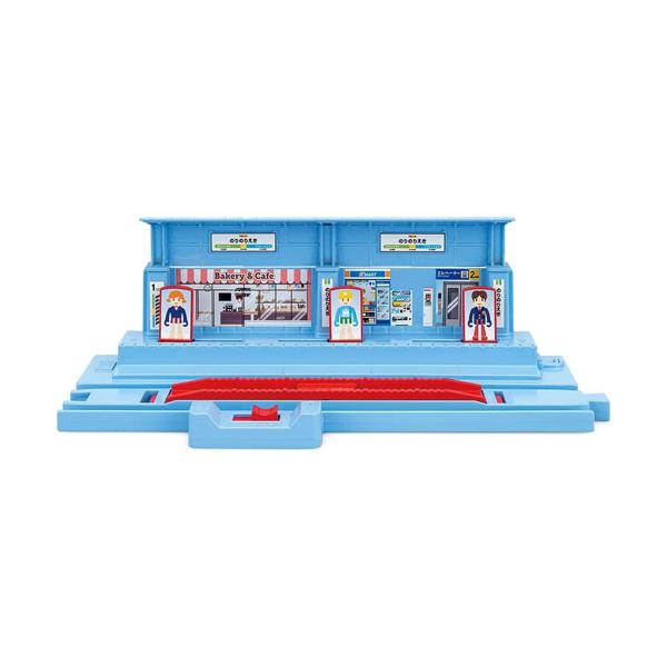 プラレール J-25 お客さんをのせて出発! のりのり駅 【情景部品 駅ホーム ストップレール 電車 鉄道玩具 タカラトミー】発車・停車に連動して乗客が消えたり現れたり!乗客が車両に乗ったように見える駅です!●直線1本分の、ストップレール機...