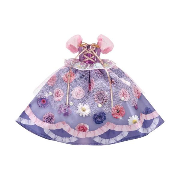 リカちゃん ドレス LW-23 シャイニングブーケ 【花柄 バラ 薔薇 ローズ パープル 紫色 お姫様ドレス ステッキ ティアラ ブーツ 着せ替え人形用 洋服】パールをあしらったオーロラレースつき。お花がちりばめられた、まるでブーケのような...