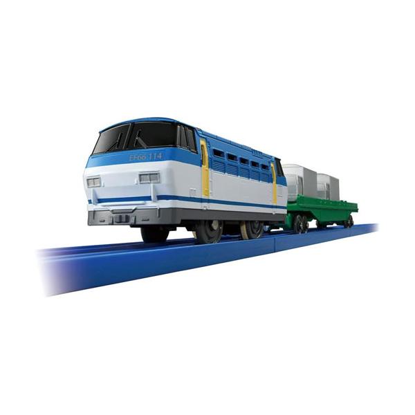 プラレール S-58 ピギーバック輸送列車 【トミカ積載可能 JR貨物 貨物列車 電車 列車 本体 鉄道玩具 誕生日 プレゼント 玩具 おもちゃ】「EF66形100番代」は基本性能はEF66形0番代と同等ながら形状や塗装が変更された車両です...