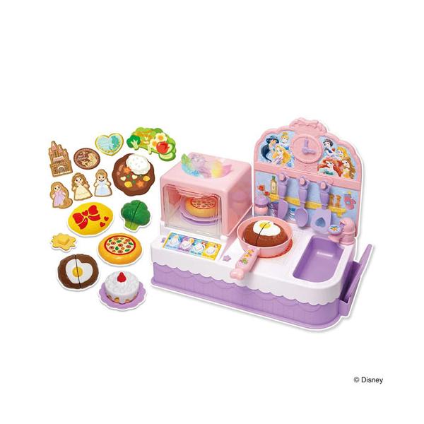 ディズニープリンセス まほうのキラキラオーブンキッチン 【お料理 魔法 おままごとセット グッズ 雑貨 誕生日 クリスマス プレゼント ギフト 玩具 おもちゃ】メロディにあわせてティアラが光ってオーブンのターンテーブルが回る!ティアラは7色...