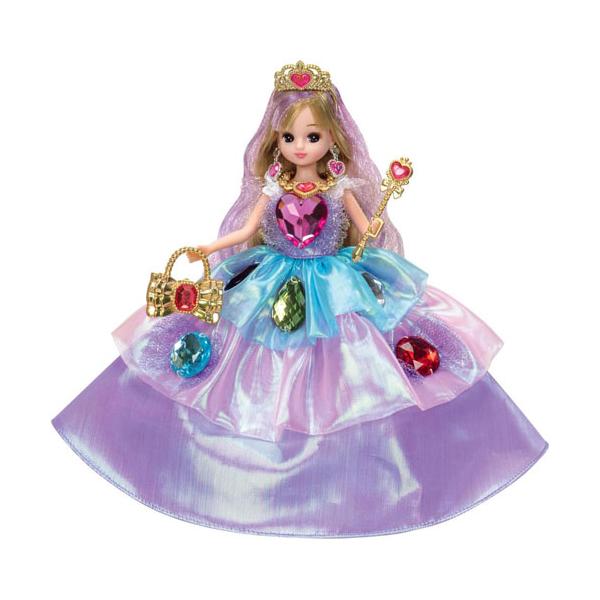 リカちゃん ドール LD-05 今っぽプリンセス にじいろジュエルリカちゃん 【虹色 お姫様 パープル 紫 ドレス ティアラ ステッキ 着せ替え人形 本体 玩具】ふわふわロングヘアにパープルメッシュがきらり! 6つのジュエリーが輝くオーロラ...