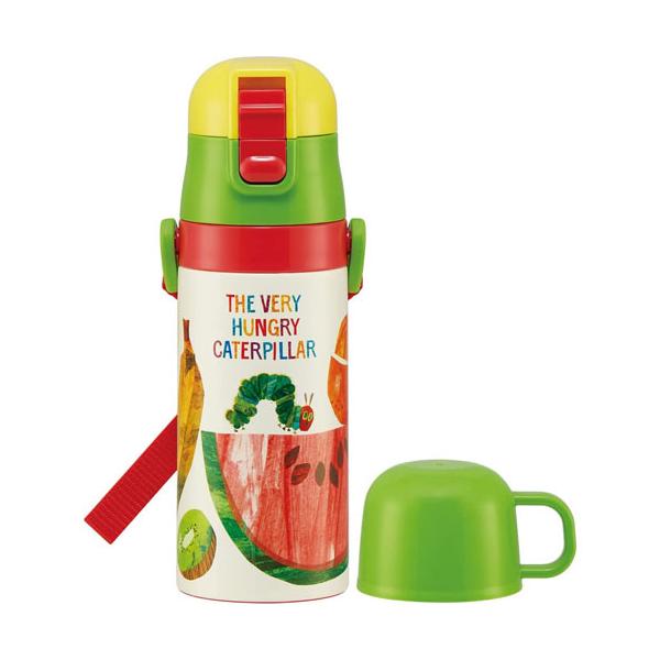 はらぺこあおむし 水筒 2WAY ストロー コップ付 ステンレスボトル SKCP3 【保冷 保温 ワンタッチオープン 直飲み グッズ 雑貨 スケーター】キッチン用品で国内大手のスケーター株式会社の商品です!学校によっては水筒のタイプ指定があ...