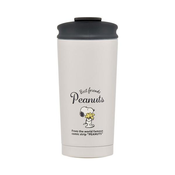 スヌーピー (バッジ) 蓋付き真空断熱ステンレスタンブラー 450ml STBF5 【PEANUT SNOOPY フタ付き 結露しない マグボトル コップ コーヒータンブラー 水筒】キッチン用品で国内大手のスケーター株式会社の商品です!真空...