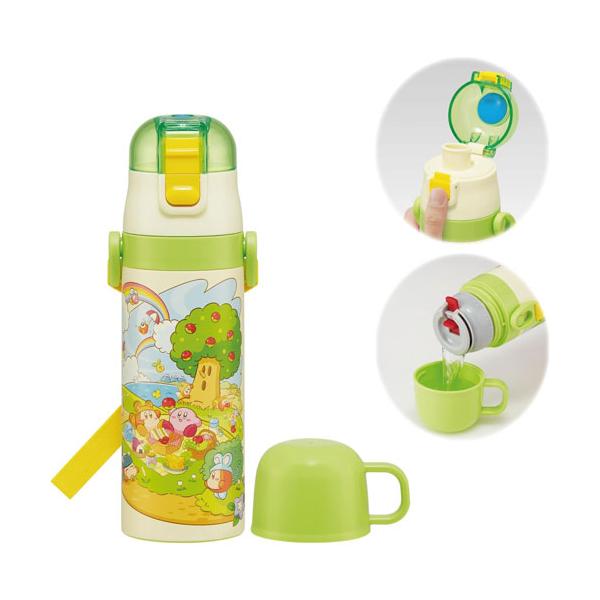 星のカービィ (ピクニック) 水筒 2WAYステンレス水筒 コップ付き 430ml〜470ml SKDC4 【真空二層構造 保冷 保温 直飲み グッズ 雑貨 スケーター】キッチン用品で国内大手のスケーター株式会社の商品です!2種類ある飲み口...