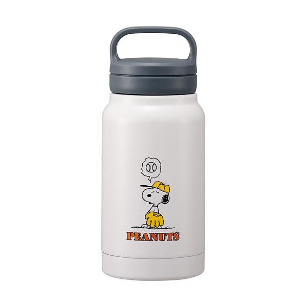 スヌーピー (ベースボール) スクリューハンドル付き マグボトル 水筒 350ml 保温 保冷 STSC4 【PEANUT SNOOPY 小型 持ち手 ステンレスボトル】キッチン用品で国内大手のスケーター株式会社の商品です!ハンドル付きで持...