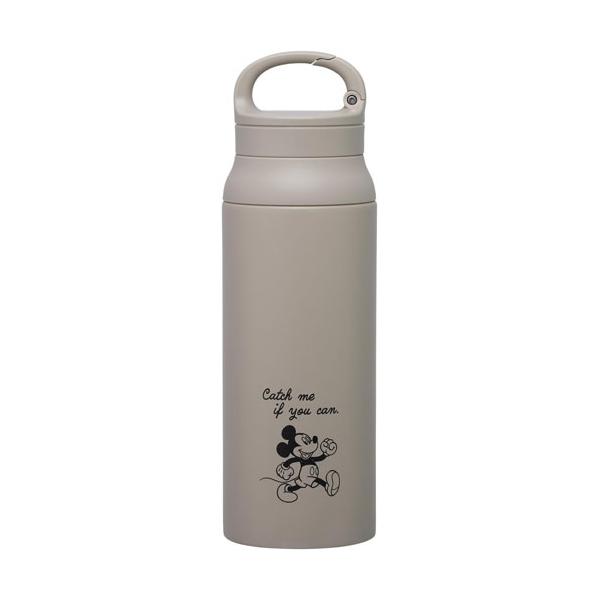 ディズニー ミッキーマウス シンプルロゴ カラビナ ハンドル ステンレスボトル 保温 保冷 水筒 600ml STBC6 【真空二重構造 ダイレクト マイボトル】カラビナハンドル付きで持ち運びに便利！真空二重構造で保温＆保冷効力あり！氷が入...