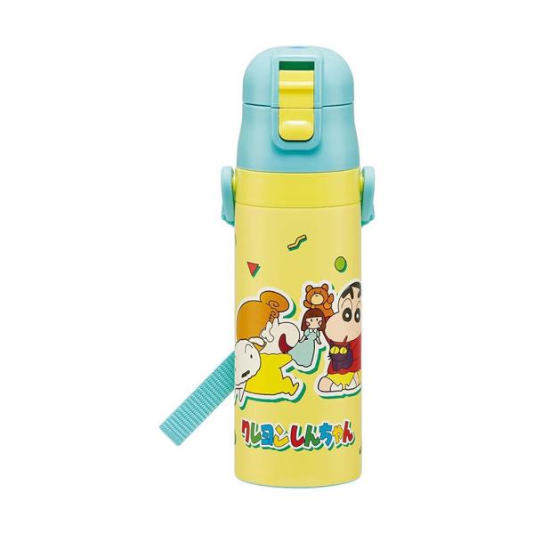 クレヨンしんちゃん 26 水筒 ロック付きワンプッシュダイレクトステンレスボトル 470ml SDC4 【直飲み ショルダーストラップ付き 保冷ダイレクトボトル】キッチン用品で国内大手のスケーター株式会社の商品です!ネームプレート付きのショ...