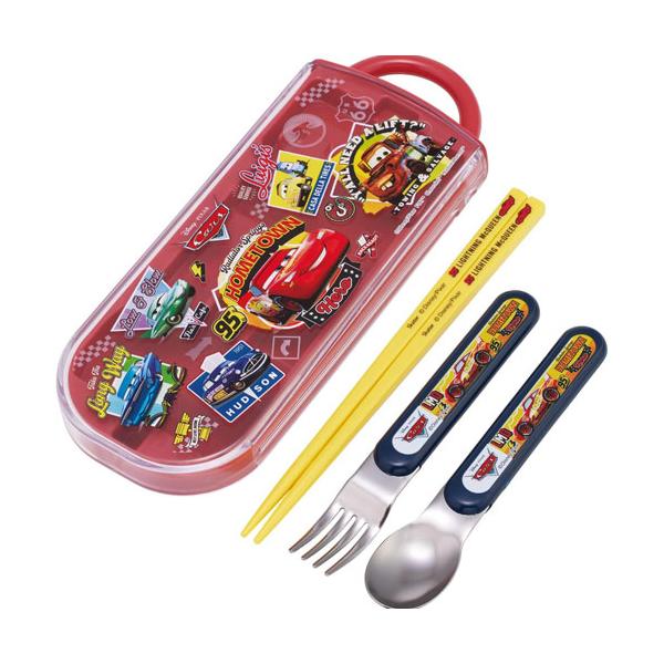 ディズニー カーズ 26 食洗機対応 スライド式トリオセット (箸 フォーク スプーン ケース お名前シール付属) TACC2 【おはし 給食 お弁当】キッチン用品で国内大手のスケーター株式会社の商品です!食器洗い乾燥機OKのお箸・フォーク...