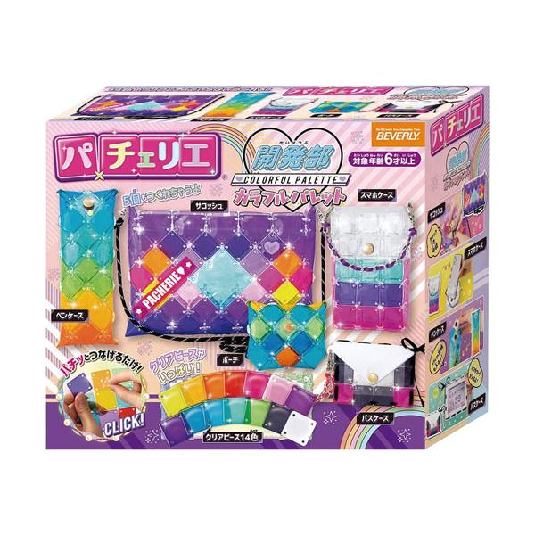 パチェリエ 開発部 カラフルパレット 【PCR-038 サコッシュ スマホケース パスケース ペンケース ポーチ バッグ作成キット メイキングトイ 工作 手芸 手作り】糸を使わずにカラフルなピースをつなげて、ファッション小物が作れちゃう！パ...