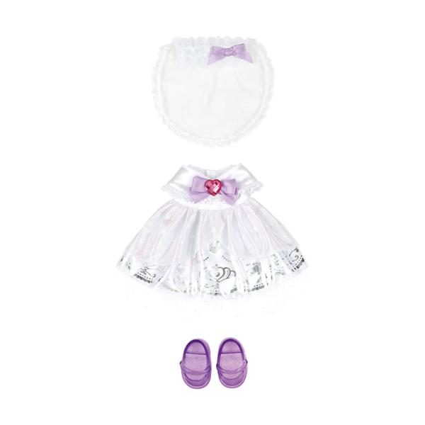 メルちゃん きせかえセット ときめきホワイトドレス 【ウェディングドレス 着せ替え人形用洋服 おにんぎょう用 抱き人形用 玩具 おもちゃ プレゼント】豪華なシルパープリントとレースがいっぱいのホワイトドレス。ベールもかわいくて、ときめいちゃ...