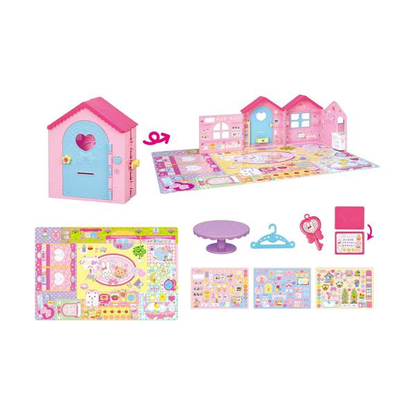 メルちゃん なかよしパーツ ひろ〜いおへやの♪みんなであそぼ！なかよしハウス 【おせわパーツ お部屋 家具 着せ替え人形用 おにんぎょう用】広いリビングでみんなで遊びましょ！約1130×740mmの床シートの上にハウス本体とテーブルをセット...