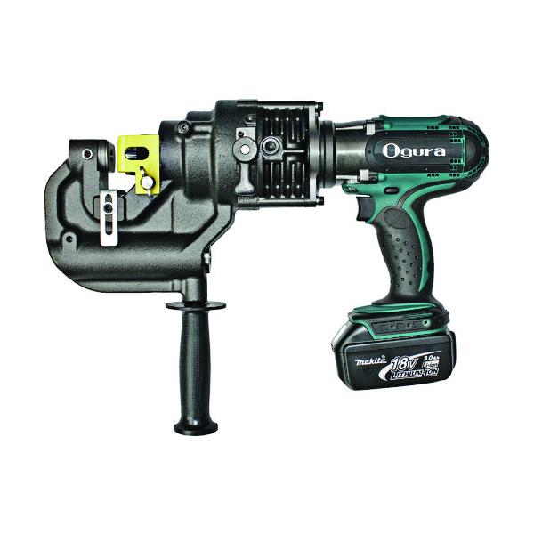 オグラ N208WDSは、18V バッテリーで動作する**コードレス油圧パンチャー（複動式）**です。新設計の油圧機構と高効率モーターにより、コードレスながら**φ20mm の穴あけ加工**を高出力で行えます。最大 φ20mm / 鋼材（S...