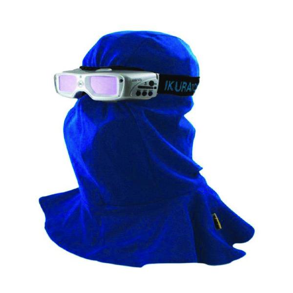 イクラ 液晶遮光面ラピッドグラスゴーグル用溶接フード IS-RGGFです。首や耳をスパッタ紫外線から保護します。適合機種：ISK-RGG1L品名：溶接フード