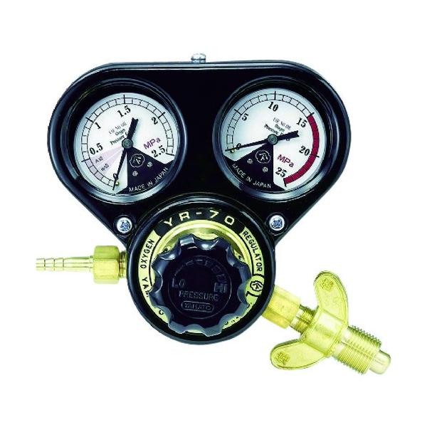 ヤマト産業 酸素調整器（関西式） SSボーイ SSB-OXWです。オール真鍮製調整器・カバー付です。新JIS対応品で高い安全性を誇ります。1次側使用圧力：2〜15MPa2次側使用圧力：0.2〜0.99MPa型式：関西式チョウねじ出口接続：φ...