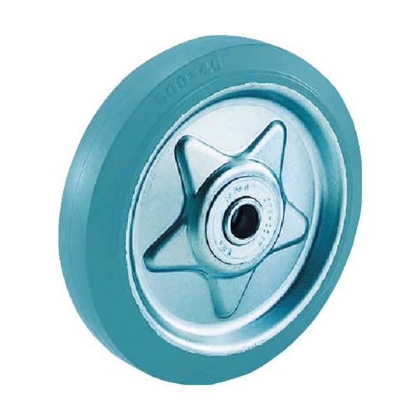 車輪にグレーゴムを採用していますので、床面のタイヤ痕を軽減できます。スチールホイールは、デザイン性も良く特徴のある星マークの形をしています（意匠登録済）。運搬台車等取付用、タイヤ痕レス用車輪のみラジアルベアリング入許容荷重(daN)：78許...
