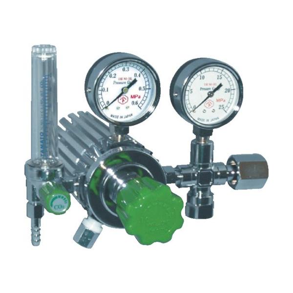 ヤマト産業 フィン付圧力調整器 YC-2F（炭酸ガス用）です。アルミフィンで凍結を防止します。減圧時に温度降下するガスに最適です。大気熱エネルギーを利用するため電源が不要です。標準流量：25L/min入口接続：W22-14(右)流体：炭酸ガ...