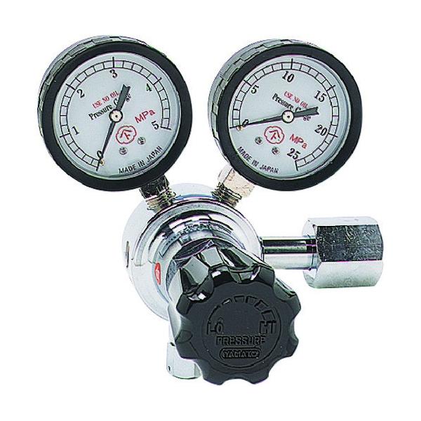 ヤマト産業 窒素ガス用調整器 YR-5061-R-1101-2214です。使用圧力が高い調整器です。検査用にも使用されています。全真鍮製で安全設計です。出口側にニードル弁付です（YR-70V）。使用圧力0.99MPaまで使用可能です（YR-...