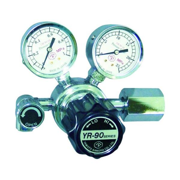 ヤマト産業 汎用小型圧力調整器 YR-90-R-13N01-2210-HE（ヘリウム用）です。圧力変動が少ないため、ガスの安定供給が可能な小型調整器です。出口バルブ付です。(Rc1/4）分析・研究用、工業用入口接続：W21-14(左)流体：...