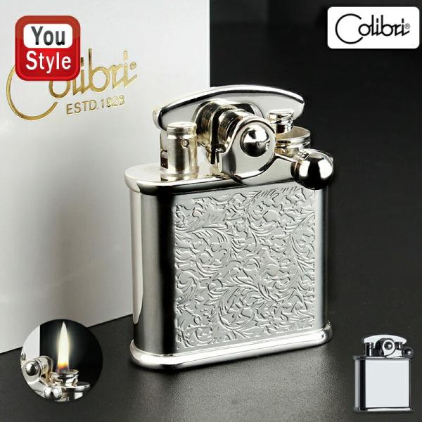 コリブリ COLIBRI ライター フリント オイル式 シルバーミガキ /シルバー唐草 ギフト プレゼント お祝い 記念品 誕生日 メンズ レディー 就職祝 贈り物に