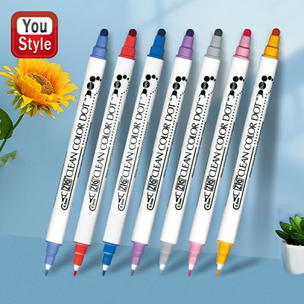 在庫一掃 赤字セール 呉竹 KURETAKE カラー筆ペン ZIG クリーンカラードット ZIG CLEAN COLOR DOT 水性染料インキ 全18色 TC-6100