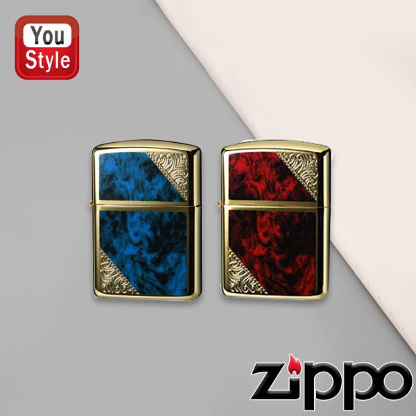 ジッポー ZIPPO ライター 162 ベネチアンアーマー ARMOR VENETIAN メッキ エッチング 両面加工 ブルー 162GW-BLM/レッド 162GW-RM