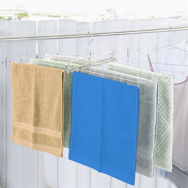 【仕様】材質：ステンレスサイズ（約）：747x225x155mm重量（約）：0.75kg干せる量の目安：フェイスタオル12枚【商品内容】1xオールステンレスタオルハンガー【特徴】シンプルにこだわった計算された美しい！折りたたみ式ステンレスタ...