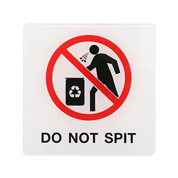 「商品情報」※画面上と実物では多少色具合が異なって見える場合もございます。ご了承ください。 ※輸入品です。日本語説明書はございません。「主な仕様」「DO NOT SPIT」唾吐きの禁止を表すピクトグラムのサインプレート、裏面シールのアクリル...